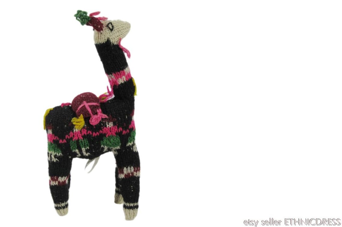 Super sweet vintage handmade llama toy from Peru | Etsy