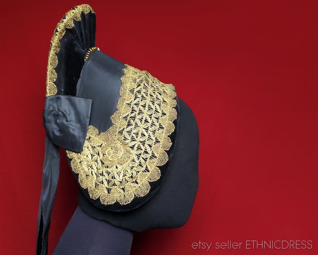 Vintage Austrian Folk Costume Headdress From Steiermark Styria ...