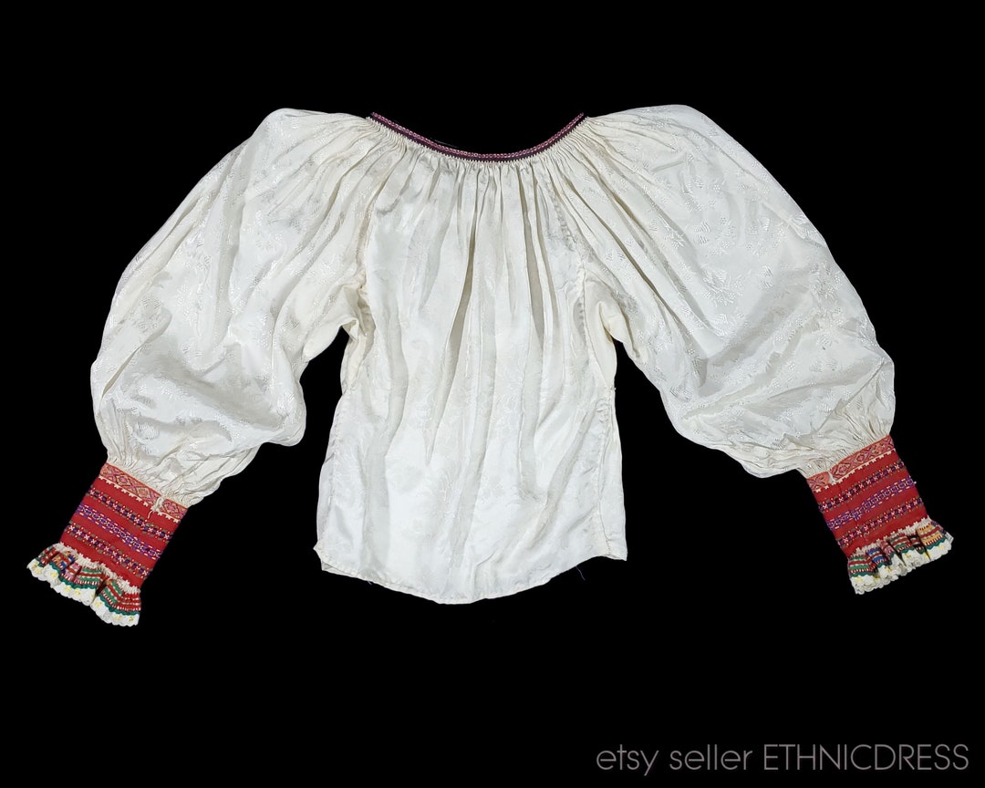Vintage Rusyn Girl's Folk Costume Blouse From Velky Lipnik, Slovakia ...