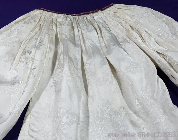 Vintage Rusyn girl's folk costume blouse from Velky L… - Gem