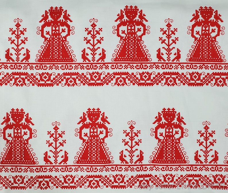 VINTAGE European Folk Art Fabric for Sewing Projects 59 | Etsy