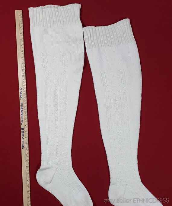 Handknit folk costume socks from Schwalm, Germany | t… - Gem