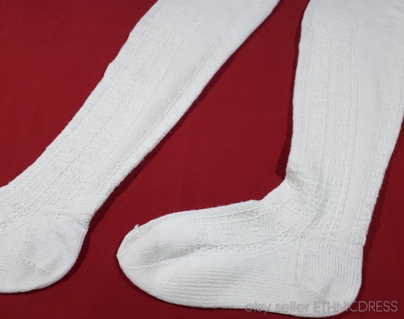 Handknit folk costume socks from Schwalm, Germany | t… - Gem