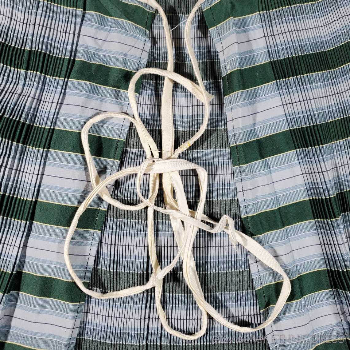 Vintage Rusyn Folk Costume Skirt From Sumiac, Slovakia | Striped Blue ...