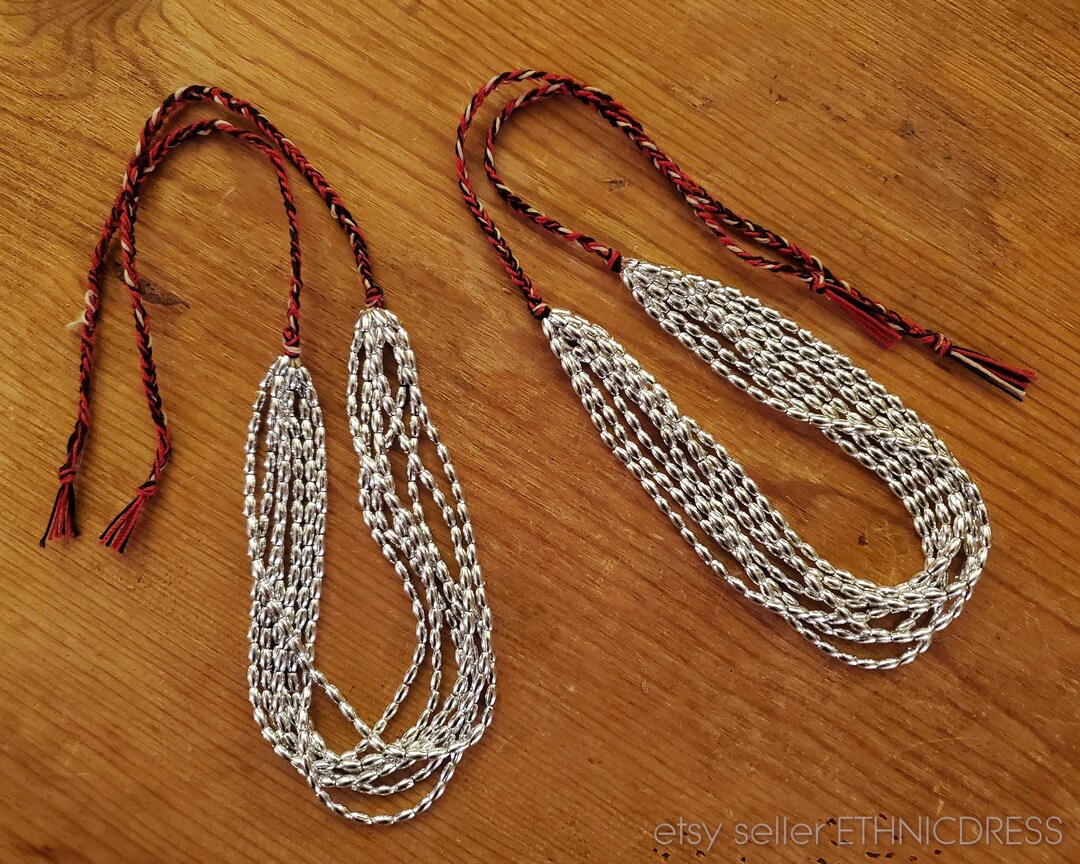 Eastern European Folk Dance Costume Necklace With Braided Ties ...