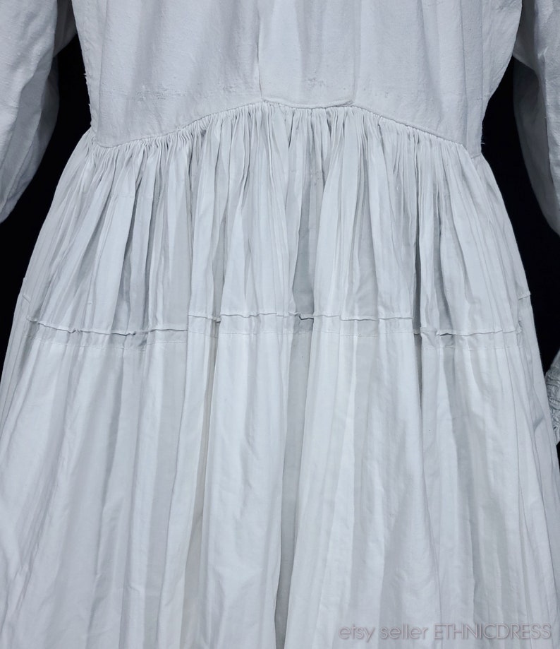 Croatian Folk Costume Dress From Draganic Jastrebarsko | White Cotton W ...