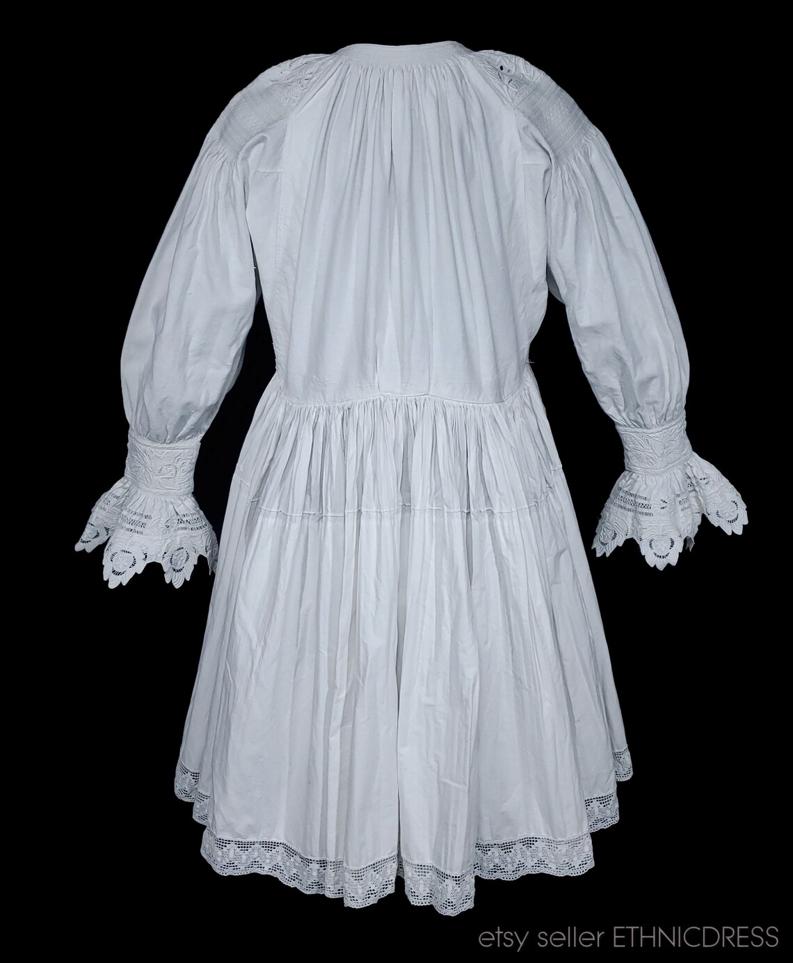 Croatian Folk Costume Dress From Draganic Jastrebarsko | White Cotton W ...