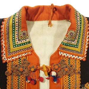 REMARKABLE Croatian Folk Costume Jacket Zagreb Prigorje | Brown Wool ...