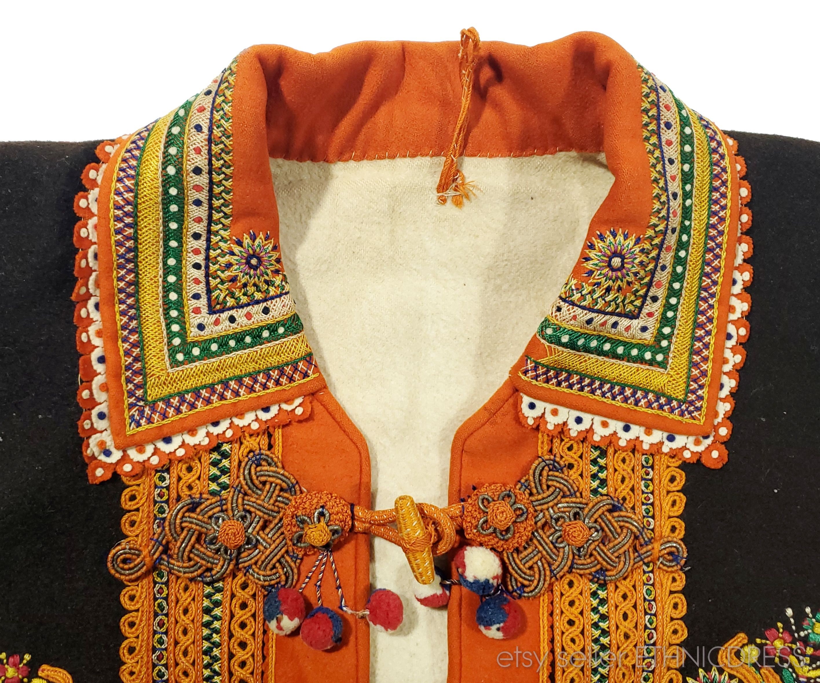 REMARKABLE Croatian Folk Costume Jacket Zagreb Prigorje | Etsy