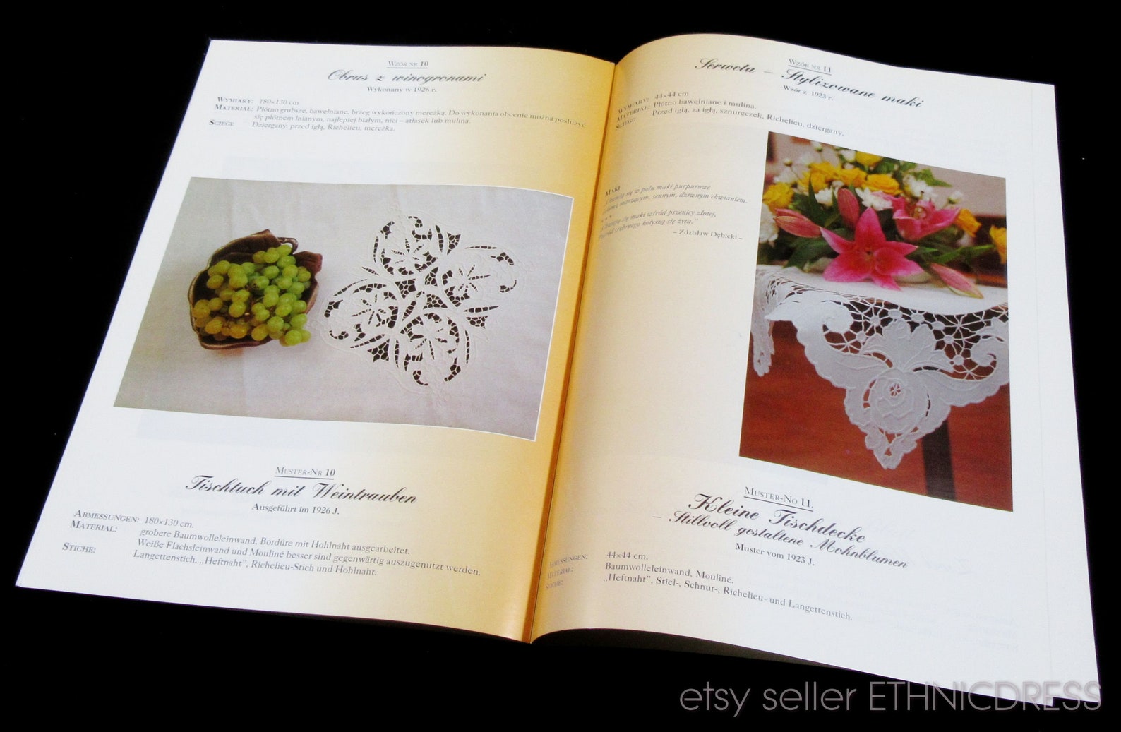 BOOK Antique Richelieu Embroidery Patterns From 1920's - Etsy