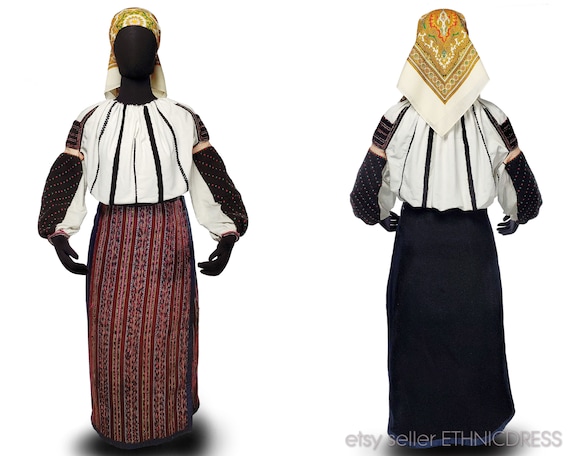 Vintage Hungarian Csango folk costume from Romania | … - Gem