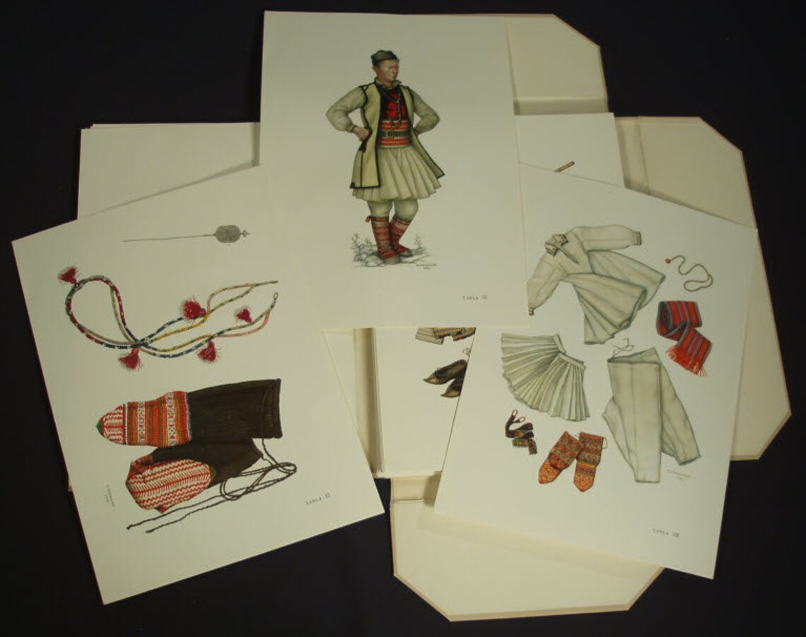 Large Folio of Macedonian Folk Costume Fashion Prints From | Etsy