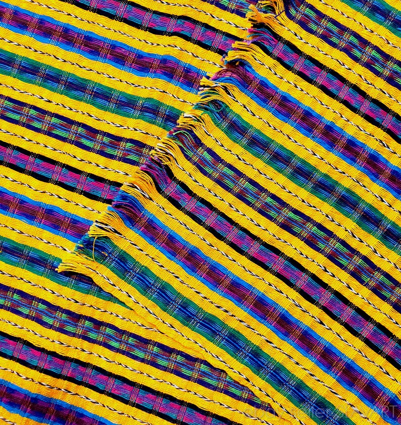 Ethnic Striped Woven Textile From Central/south America - Etsy