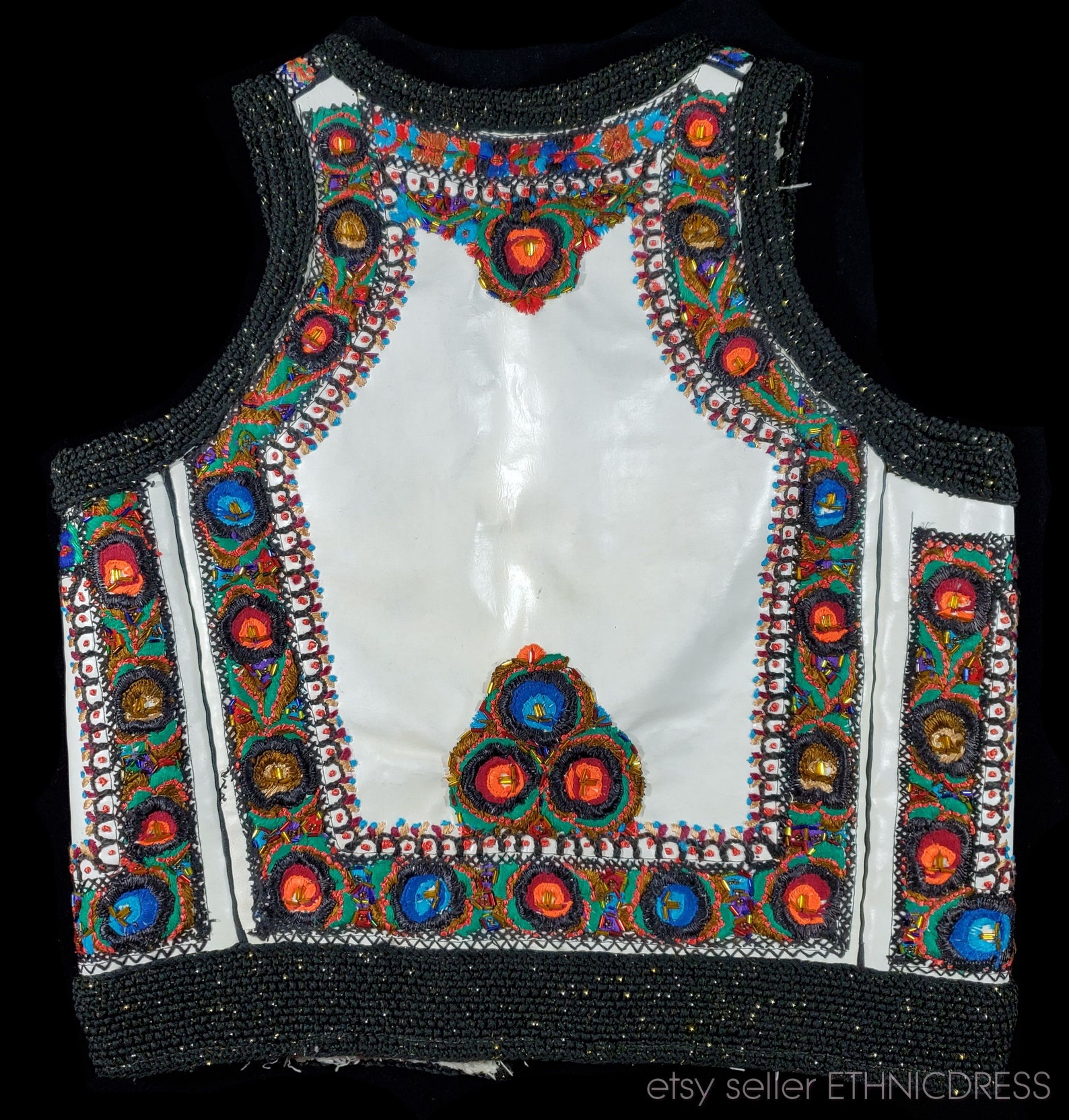 Vintage Romanian Folk Costume Vest Handmade | Traditional Winter ...