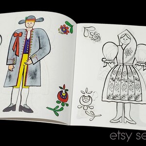 COLORING BOOK Folk Costumes - Czech Slovak Moravian Bohemian | Ethnic ...