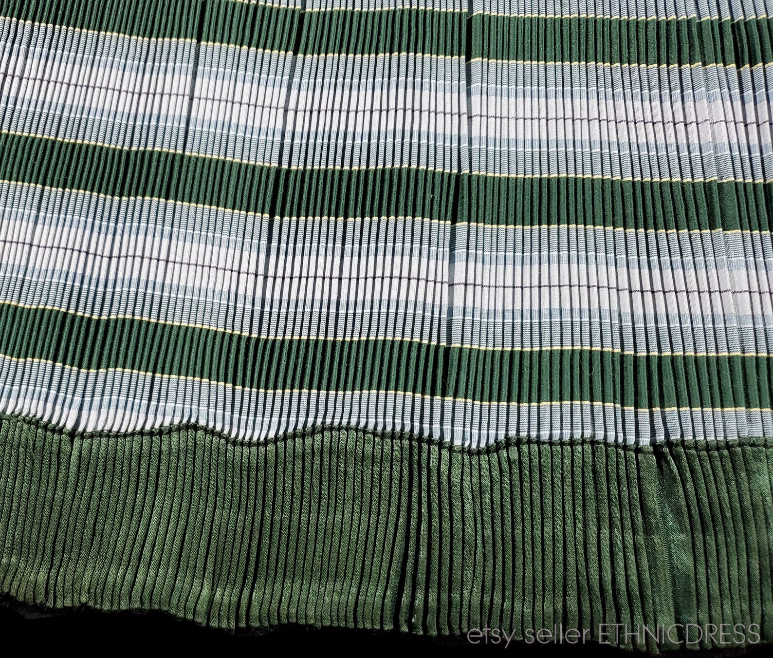 Vintage Rusyn Folk Costume Skirt From Sumiac, Slovakia | Striped Blue ...