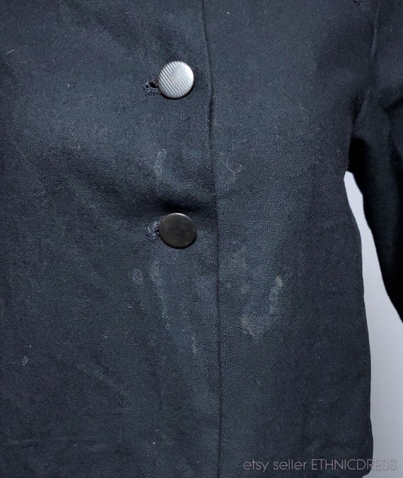 Antique German folk costume jacket | Germany black wo… - Gem