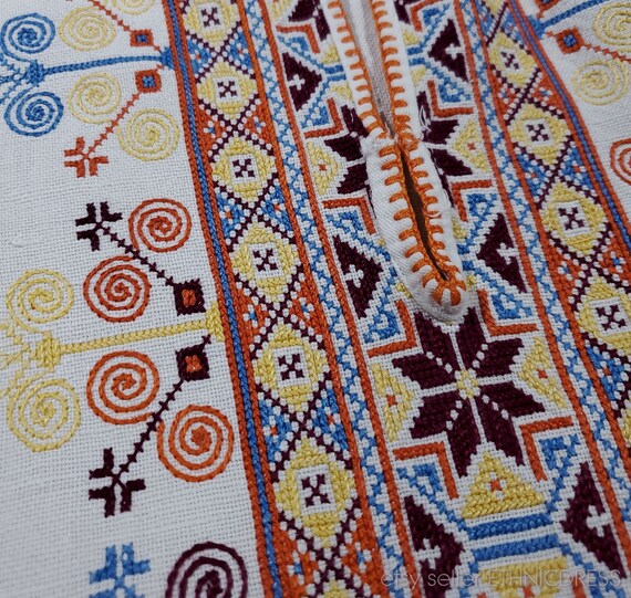 Rare Slovak folk costume man's shirt from Zliechov, S… - Gem