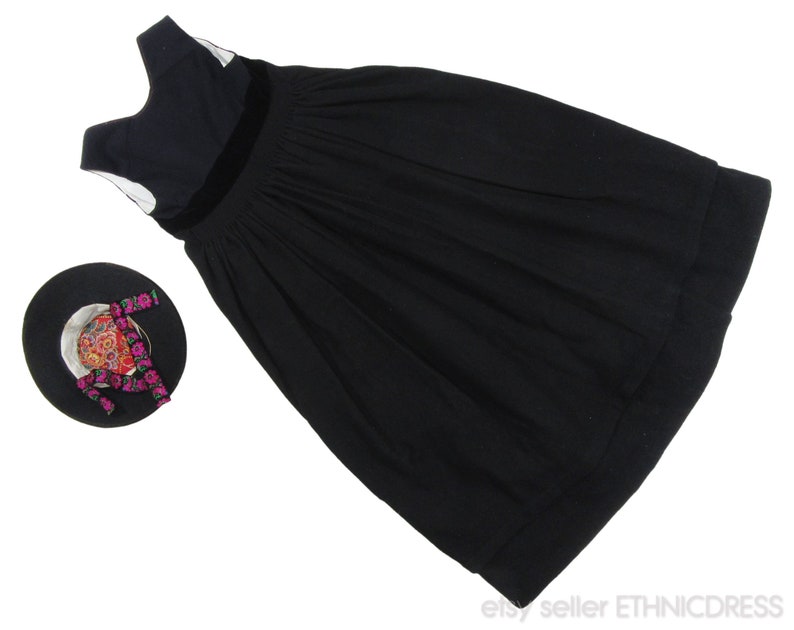 Vintage Swiss Folk Costume Dress & Hat From Val D'herens - Etsy