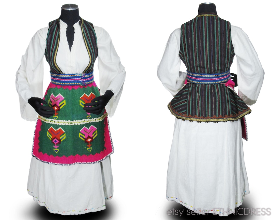Vintage Macedonian Girl's Folk Costume From Skopska Blatija Skopje Area ...