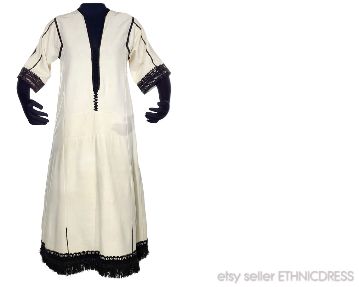Vintage Greek Folk Costume Dress Karagouni Women's Chemise | Handmade ...