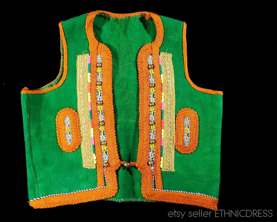 Vintage Albanian Folk Costume Vest From Kosovo Serbia | Traditional ...