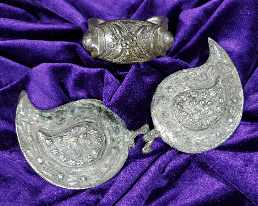 Antique Ottoman Folk Costume Belt Buckle & Fertility Bracelet (sold ...