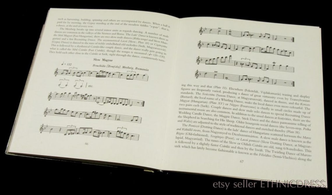 BOOK Hungarian Folk Dances traditional village peasant dance | Etsy