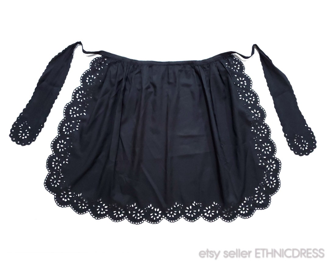 Vintage Black Apron From Rusyn Village Saris Slovakia Traditional ...