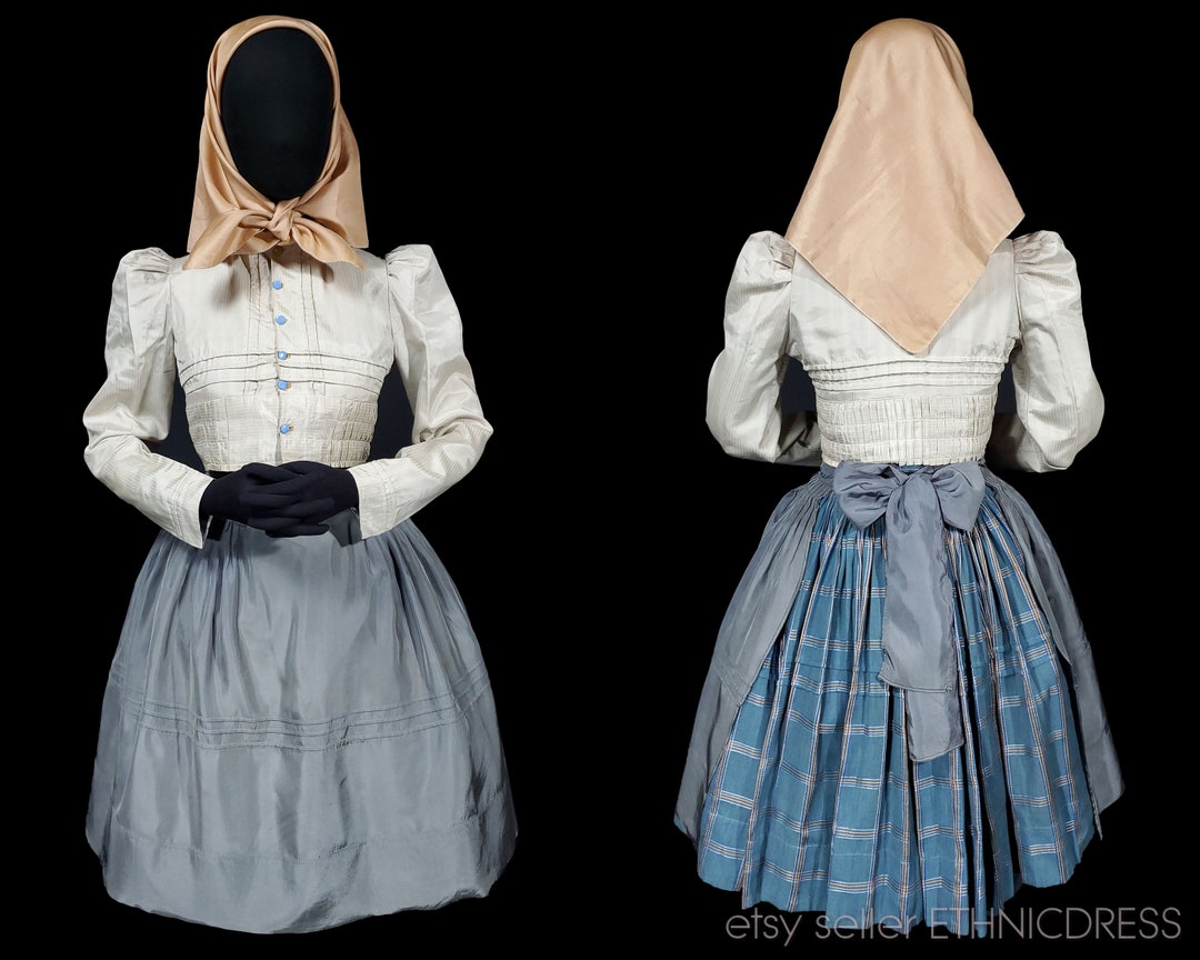 Vintage Slovak Folk Costume From Stefanov Village, Zahorie | Plaid ...