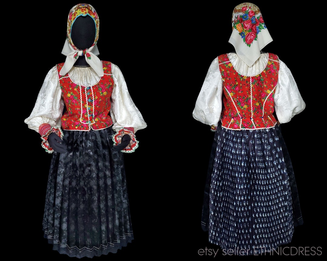 Vintage Rusyn Woman's Folk Costume From Velky Lipnik, Slovakia | Spis ...