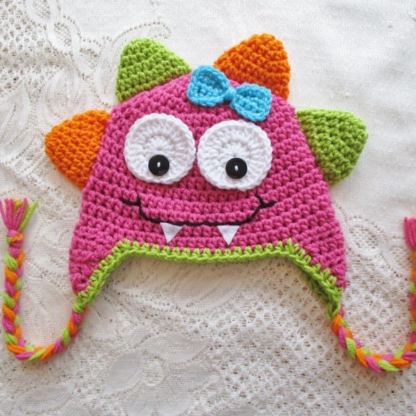 Pink Monster Hat - Etsy