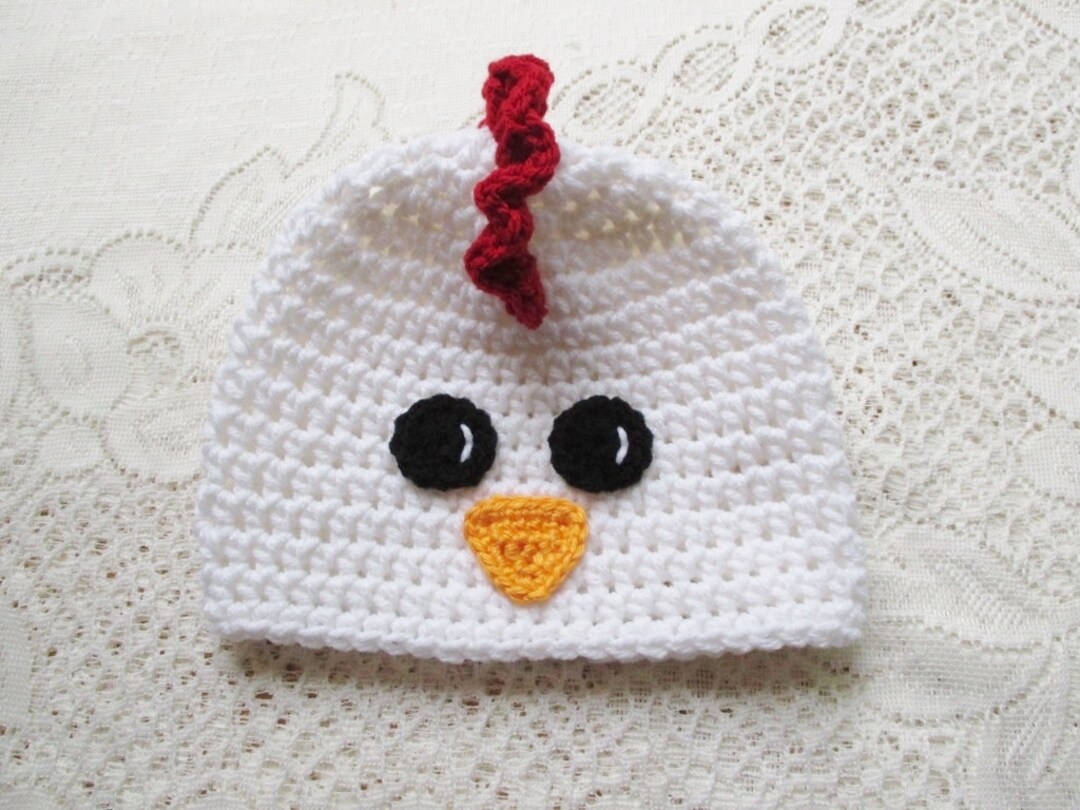 Chicken Hat Rooster Hat Winter Hat Photo Prop Crochet Hat Barn Yard ...