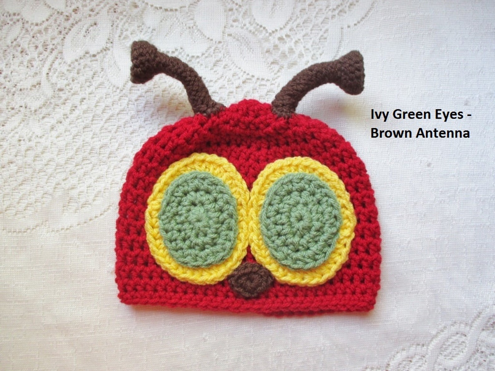 Crochet Bug Hat With Dark Purple Antenna Winter Hat Photo - Etsy