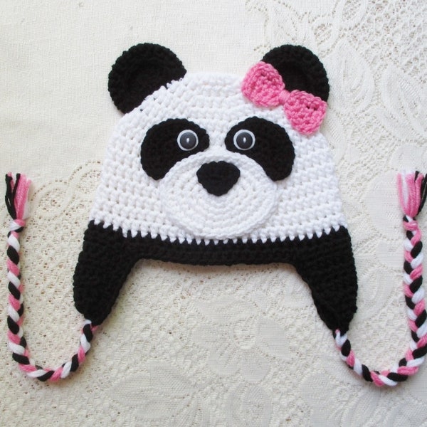Panda Hat - Etsy