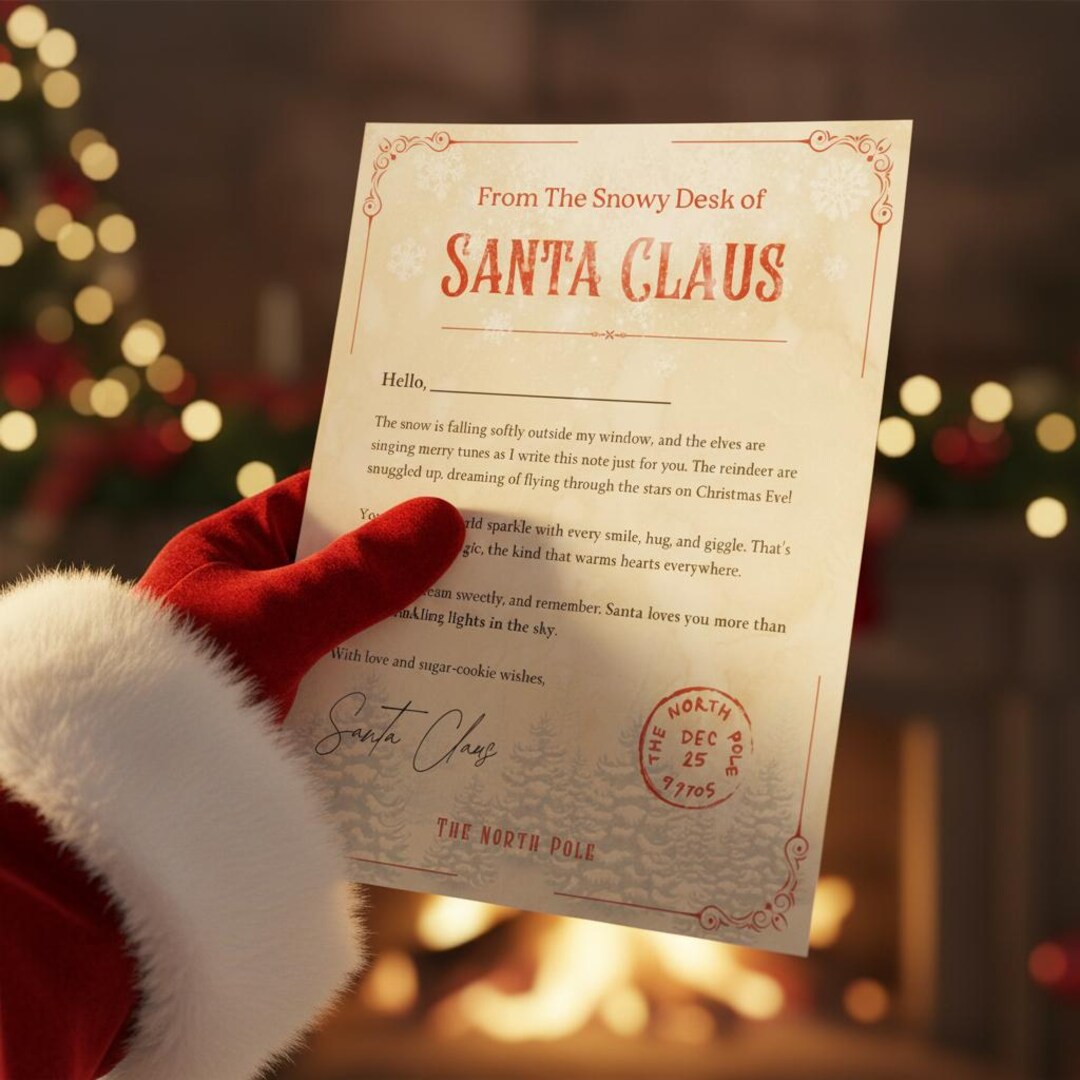 Editable Santa Letter & Gift Tag Bundle (digital Download) - Etsy Australia