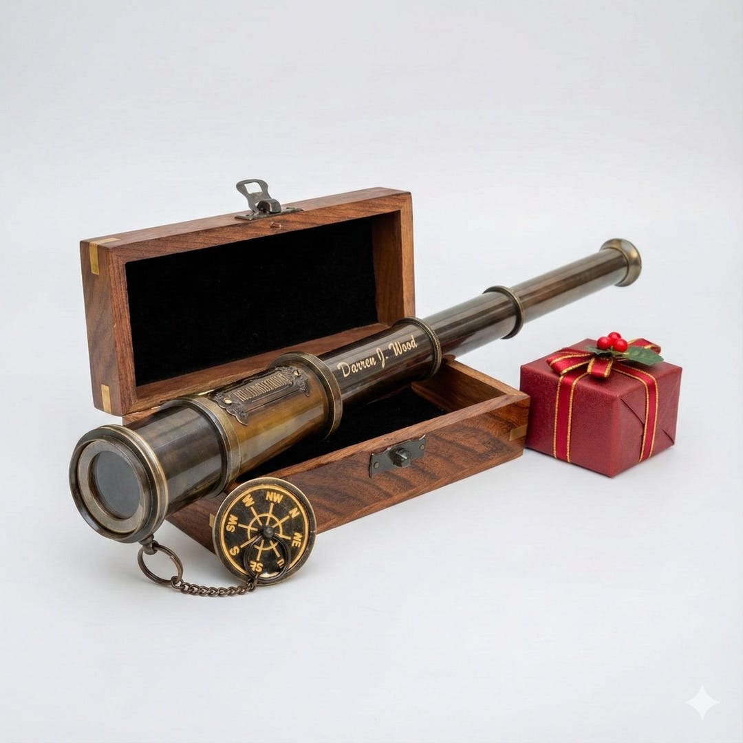 Personalized Telescope Christmas Gift for Him • Personalized Brass ...