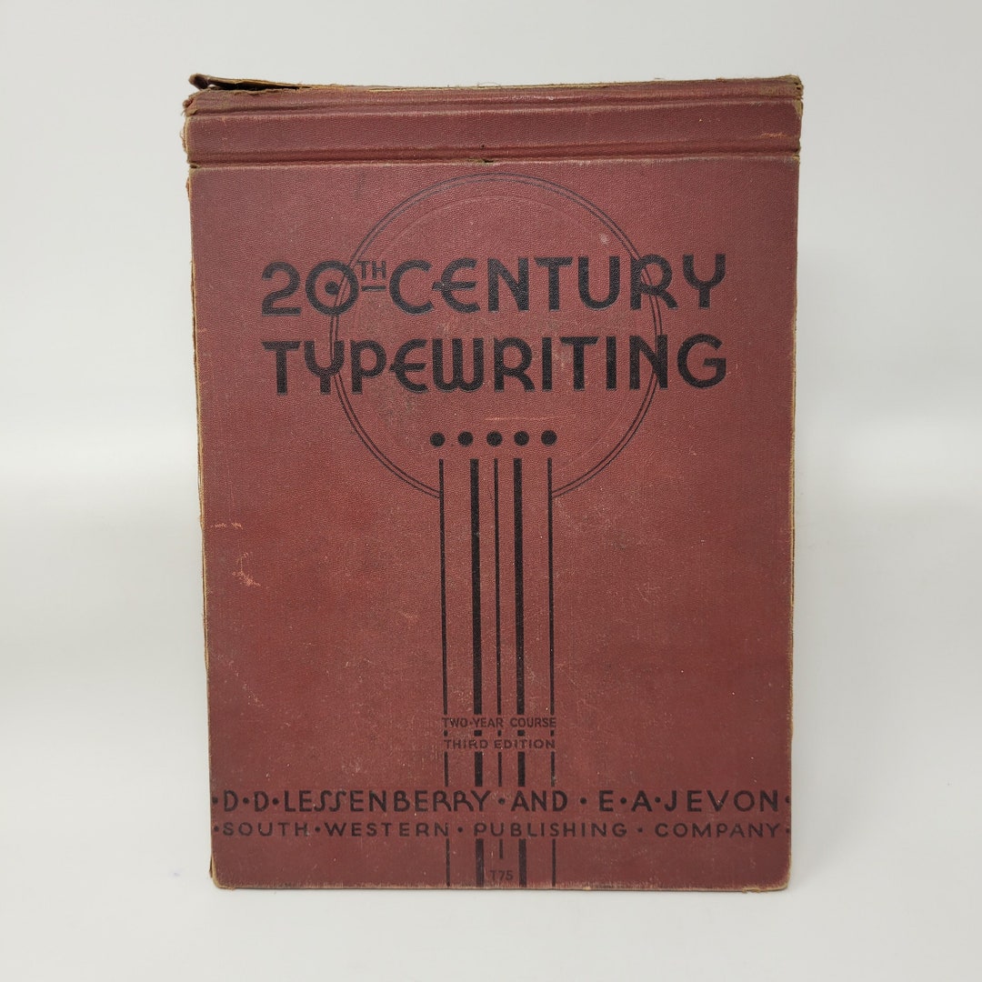 20th Century Typewriting - Vintage Hardcover 1930s Textbook - Technical ...