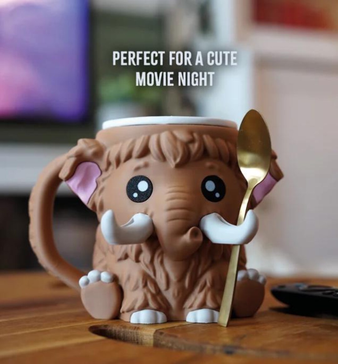 Mammuel the Mammoth | 3D Printed Ice Cream Pint Holder With Spoon Slots ...