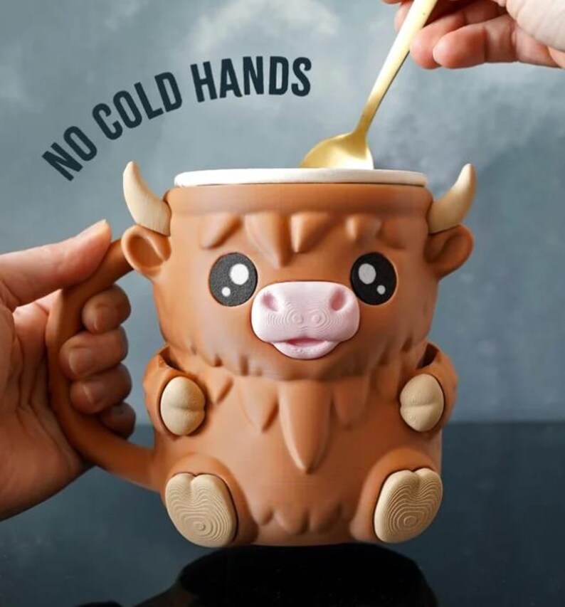 Ferdinand the Highland Cow | 3D Printed Ice Cream Pint Holder With ...