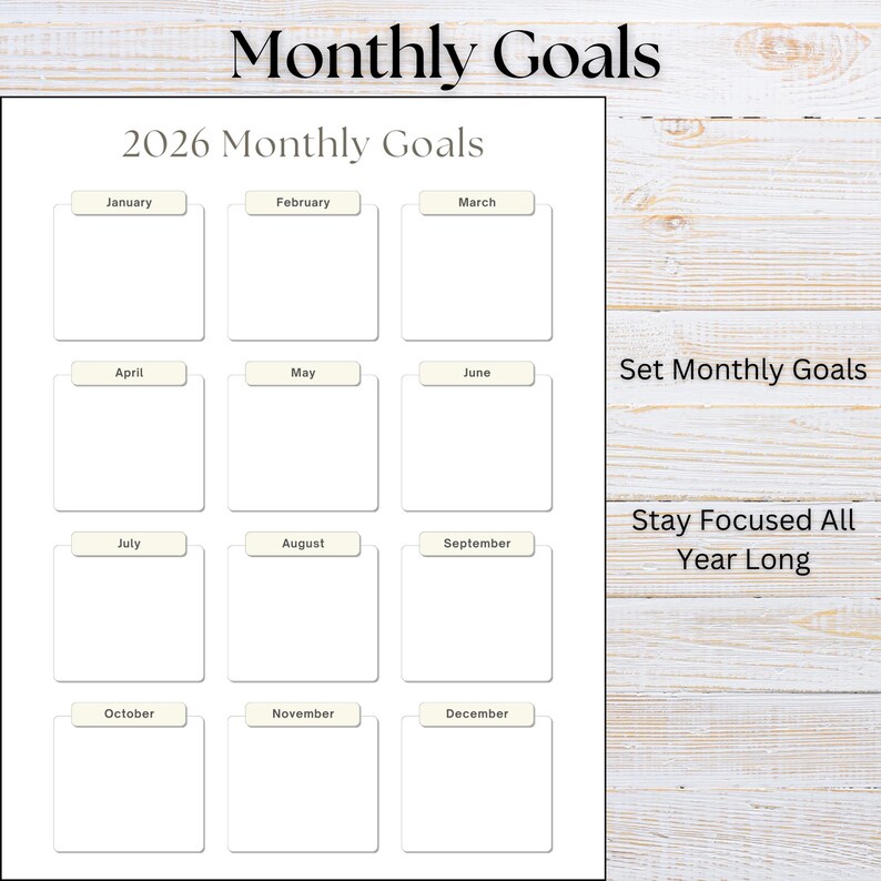 2026 Minimalist Calendar Printable | Monthly Planner With Notes ...