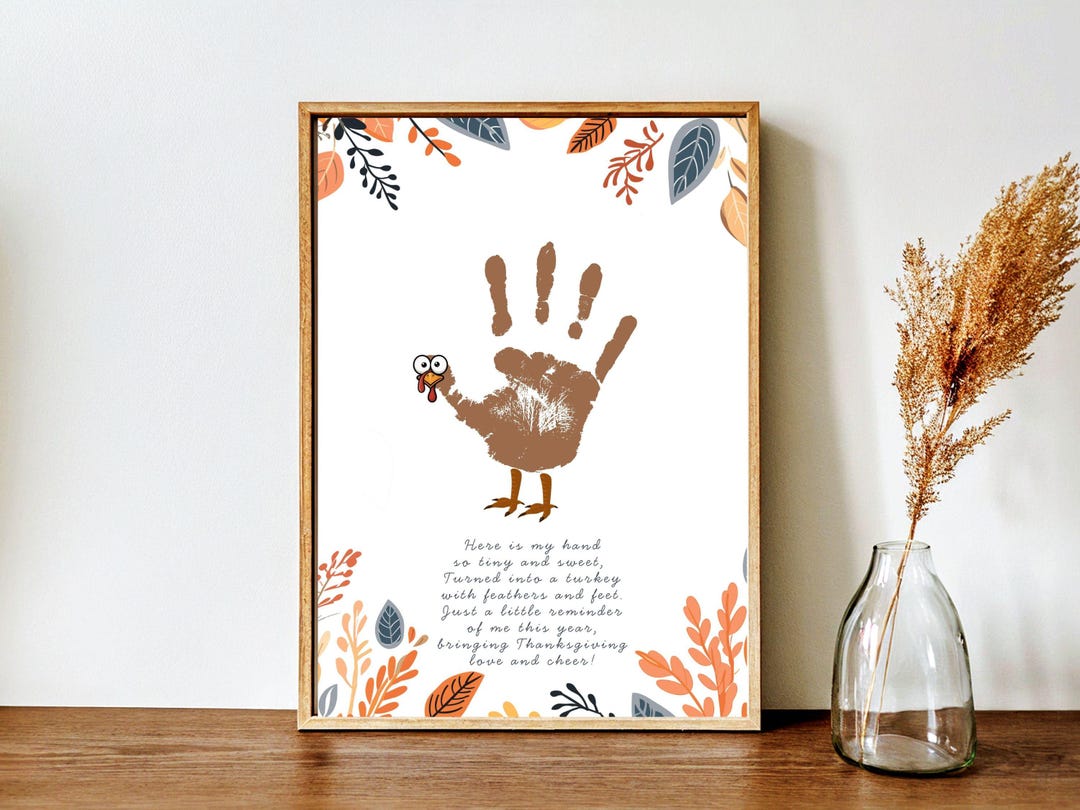 Thanksgiving Turkey Handprint Poem Craft | Keepsake Gift (PDF) - Etsy UK