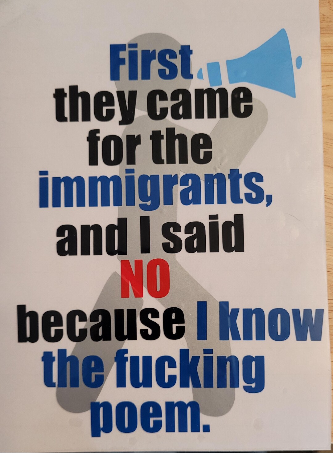 NEW AND IMPROVED First They Came for the Immigrants Vinyl Window Decal ...