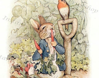 Peter Rabbit Mr Tod Fox Art Print Beatrix Potter Nursery Art - Etsy