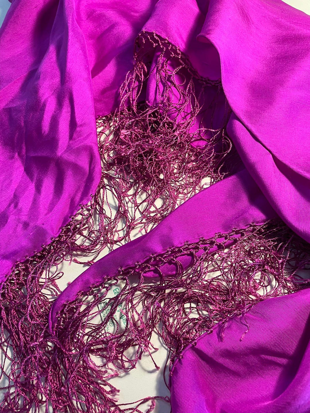 Silk Triangle Scarf by El Corte Inglés - Etsy