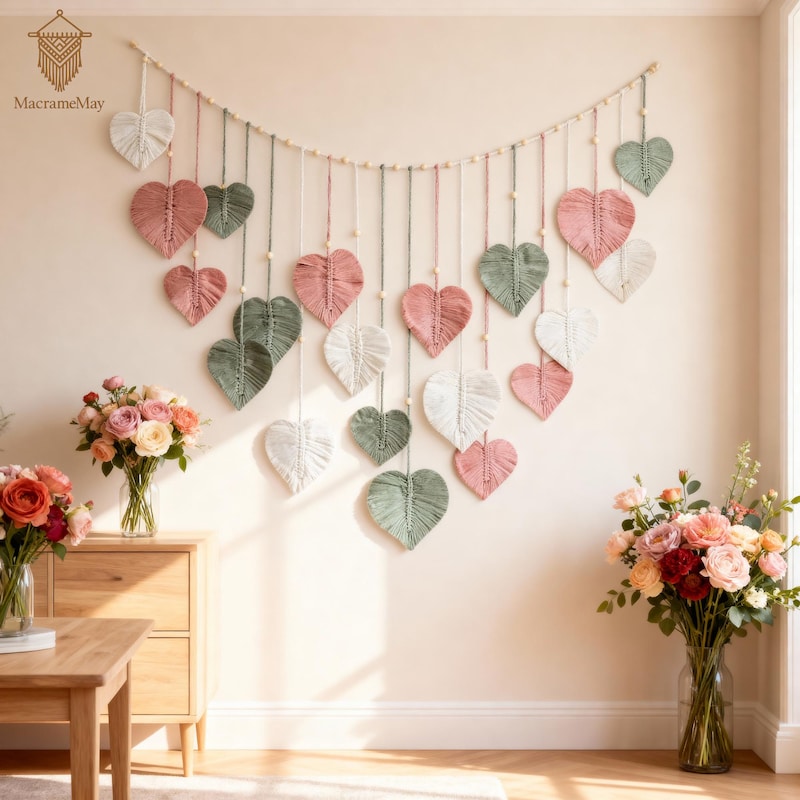 Heart Macrame Garland - Etsy
