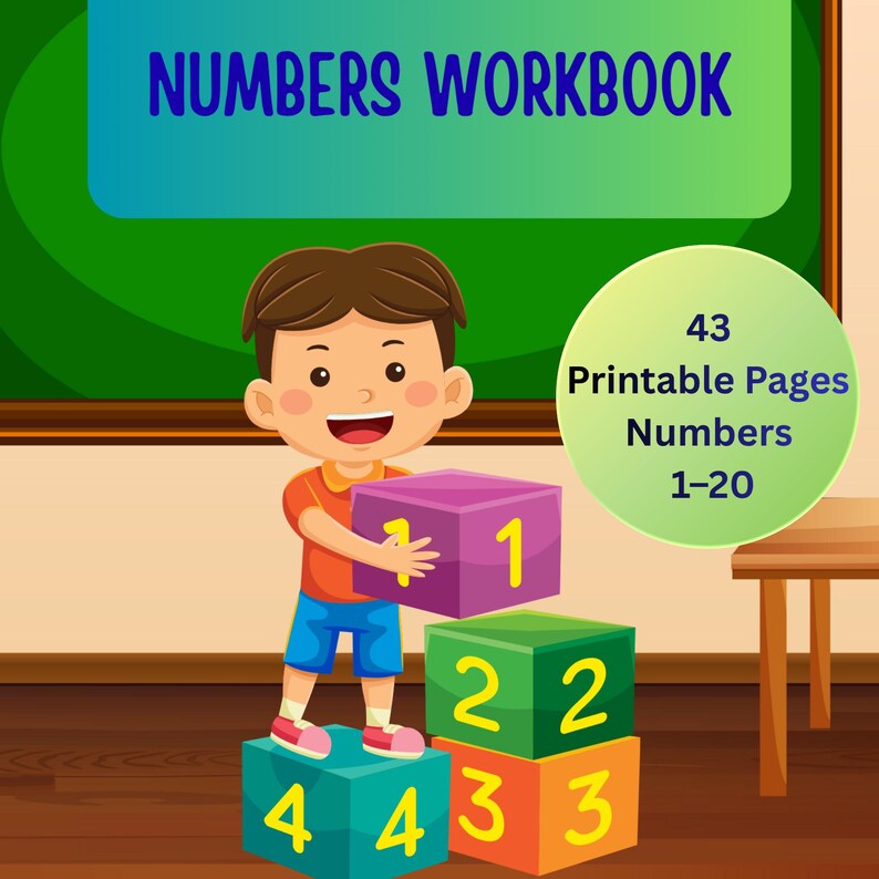 Numbers 1–20 Workbook for Kids | Tracing Numbers, Number Words ...