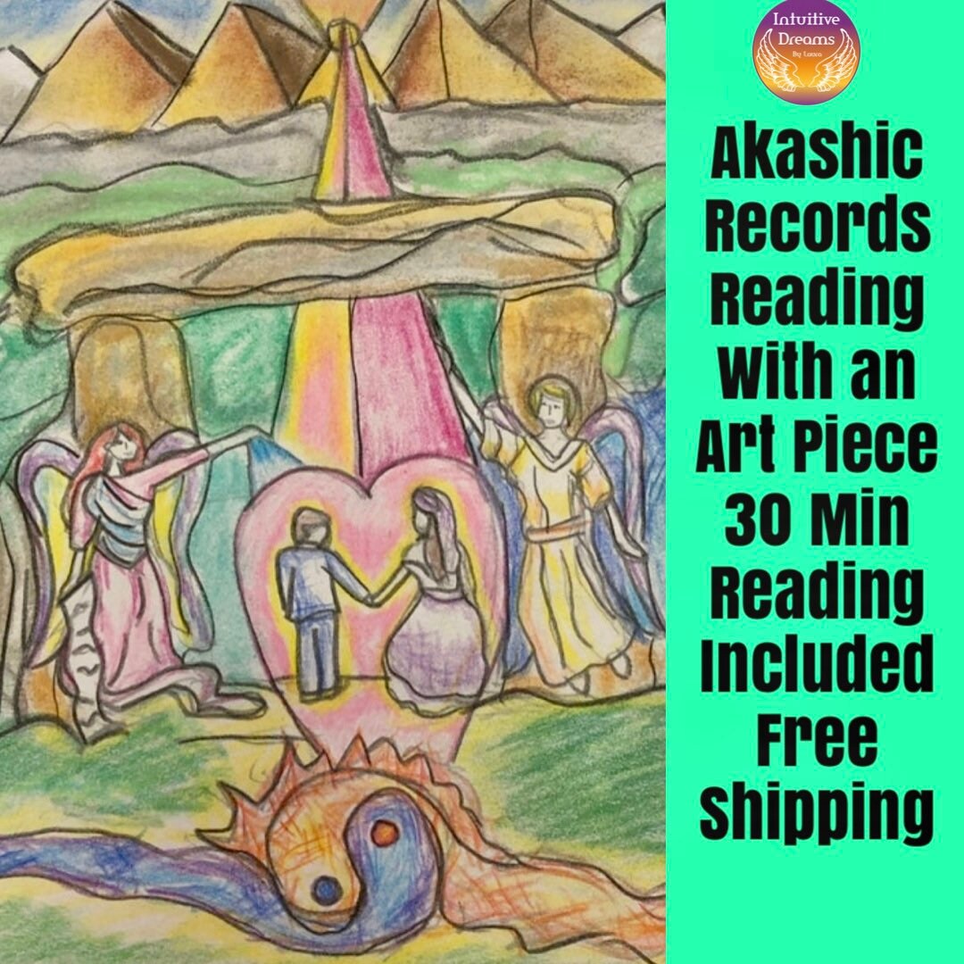 Akashic Art Piece With Reading 30 Min Reading, 9x12 Painting Included ...