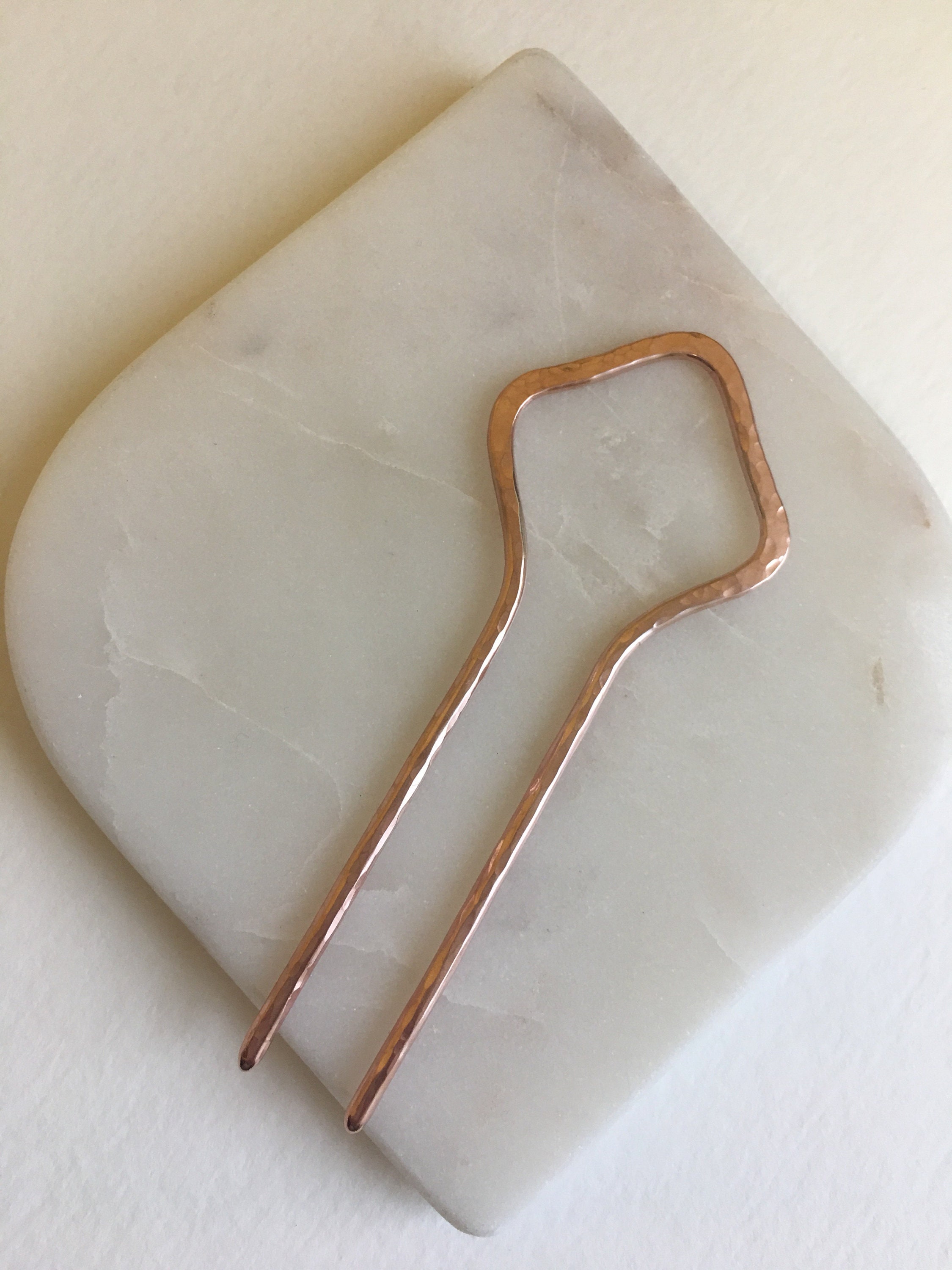 Geometric Handmade Copper Hair Stick