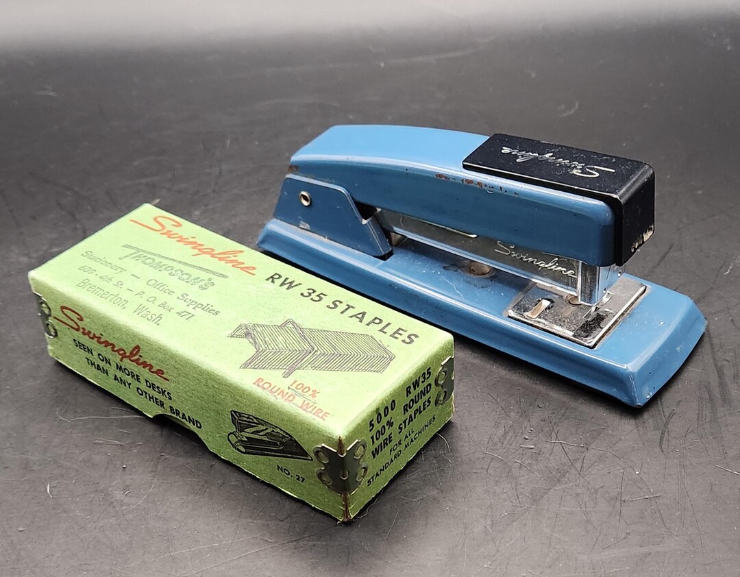 Vintage Baby Blue Swingline Tot Stapler – Mid-century Office Set - Etsy